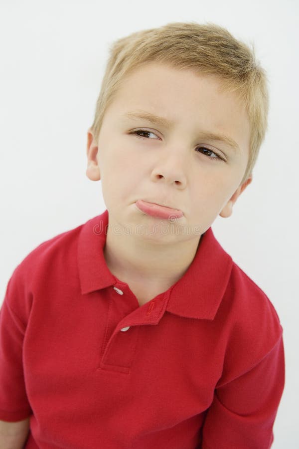 Little Boy Pouting stock image. Image of child, pout - 29662753