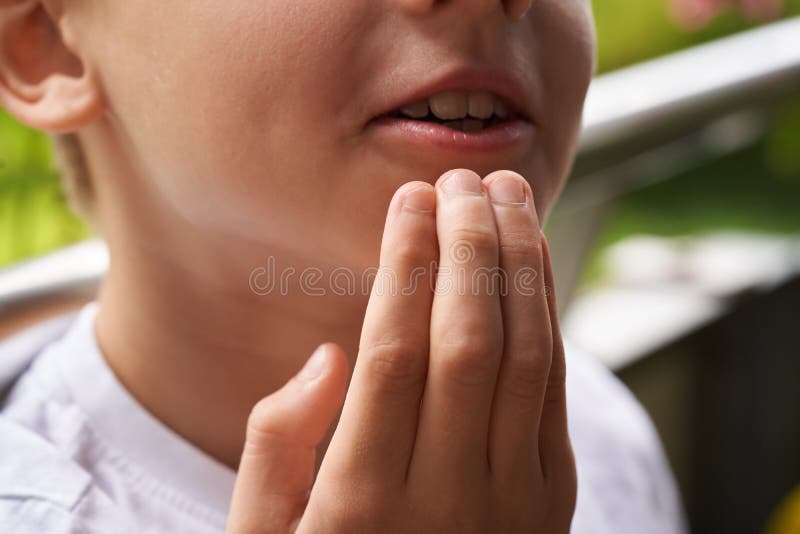 Little Boy Practicing EFT or Emotional Freedom Technique - Tapping on ...