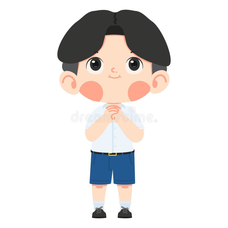 Little Boy Praying Hope Cartoon Stock Vector - Illustration of doodle ...