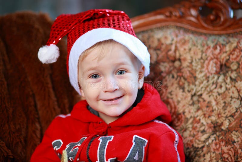 Little boy in a red cap stock image. Image of little - 48388071