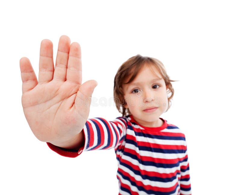 Little Boy Refusing Something Stock Image - Image of cute, restriction ...