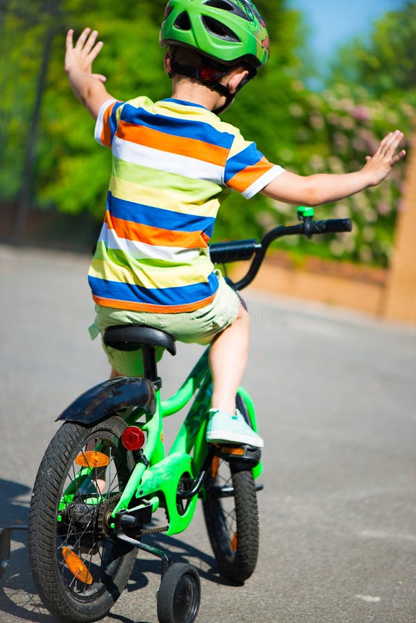 Young boy on bike stock image. Image of landscape, ride - 13904921