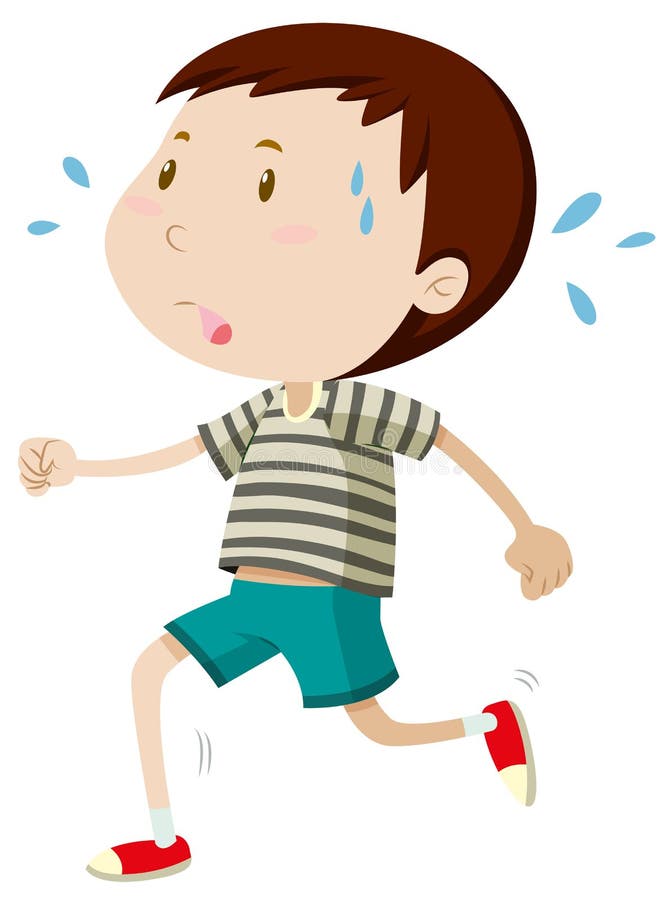 Little boy running alone stock vector. Illustration of pupil - 61399575