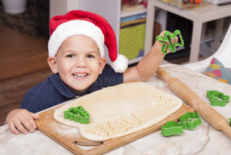 Little Boy Prepares Pastries Stock Image - Image of beautiful, food ...