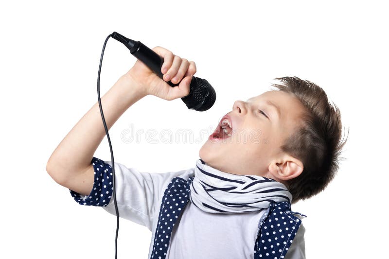 Little girl sing stock image. Image of performance, daughter - 18385119
