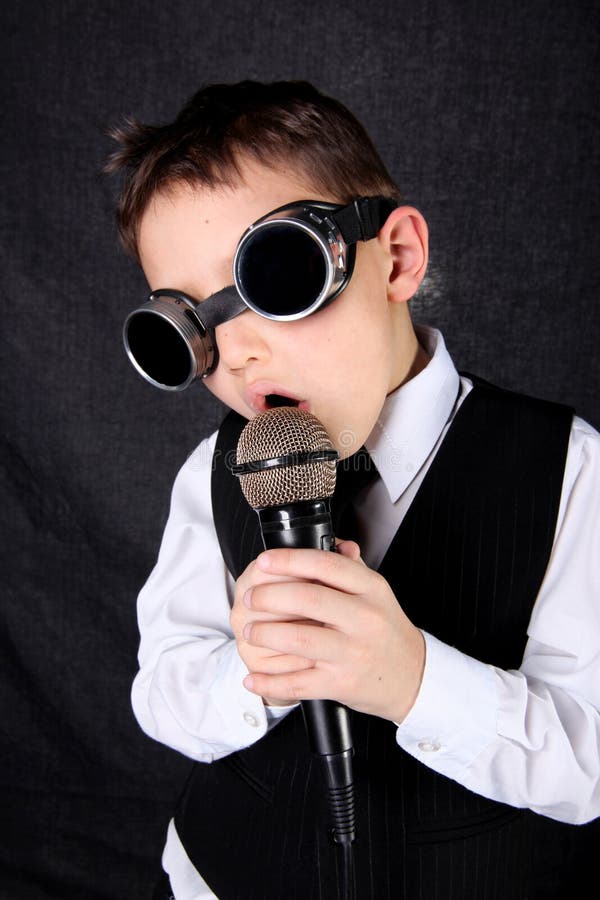 Little boy singer stock image. Image of karaoke, pretty - 9064377