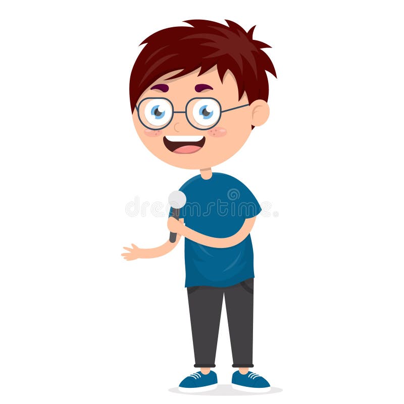 Boy Cartoon Microphone Stock Illustrations – 1,715 Boy Cartoon ...