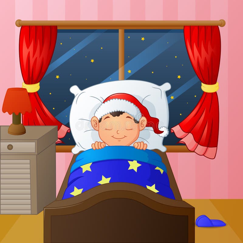 Little Boy Sleeping Bedroom Night Stock Illustrations – 532 Little Boy ...