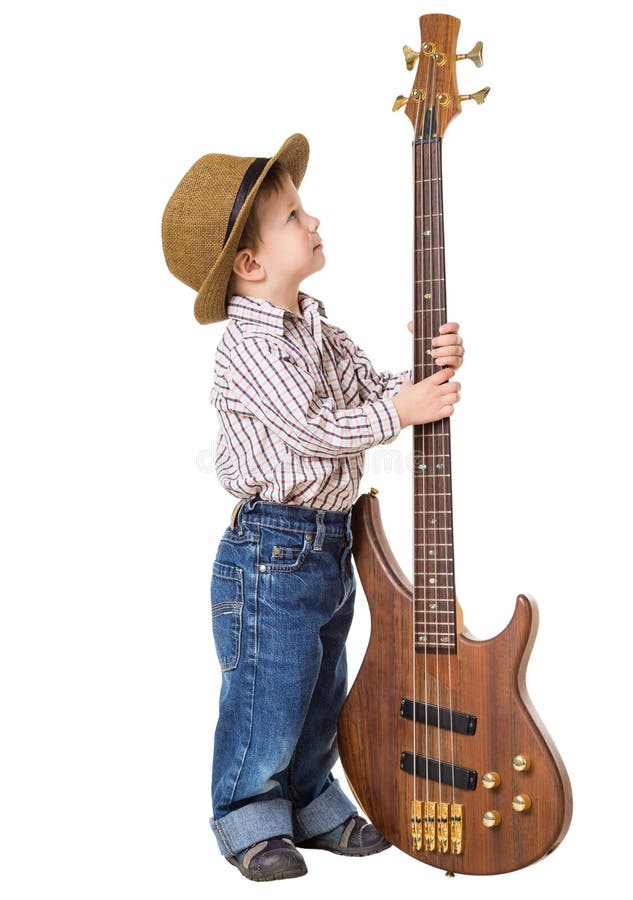 Little Boy Standing Rock Guitar Stock Photos - Free & Royalty-Free ...