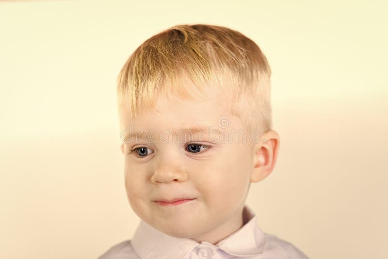 Little Boy Standing Smiling Happy Stock Photo - Image of family, joyful ...