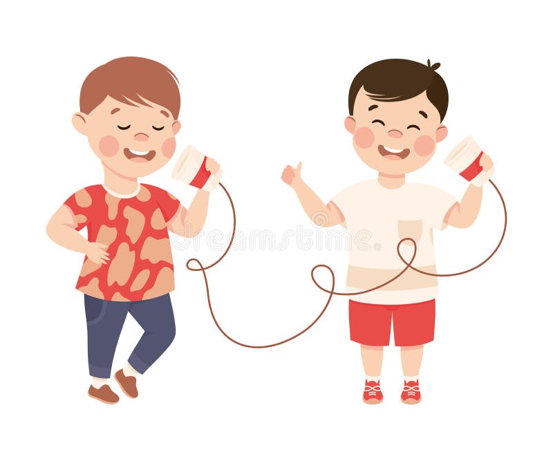 Little Boy Studying Physics Science Experiment with Sound Vector ...