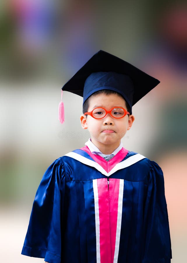 Little Boy Success Kindergarten Graduation Stock Image - Image of ...