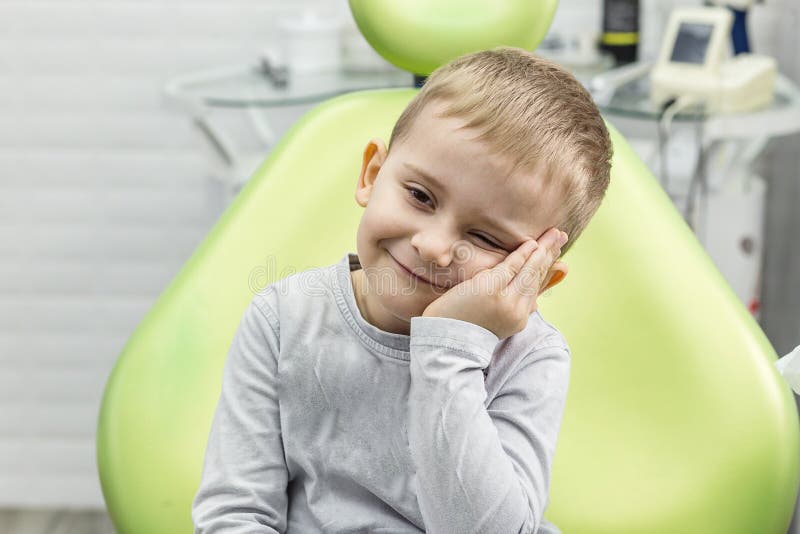 Little Boy Suffering from Toothache - Dental Problem. Stock Image ...