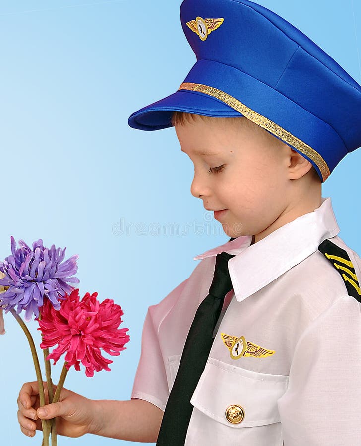 Little boy in a suit Pilot stock photo. Image of ideas - 37628320