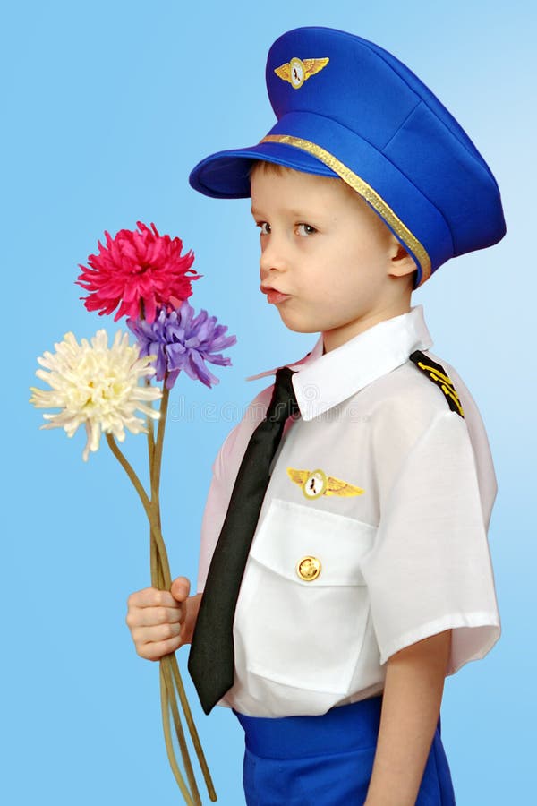 Little boy in a suit Pilot stock image. Image of golf - 37628337