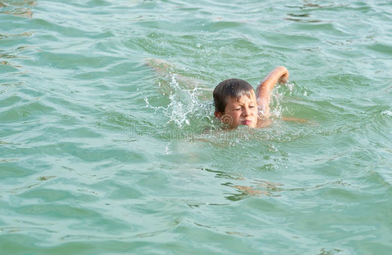 Little boy swimming stock photo. Image of effort, little - 25700810