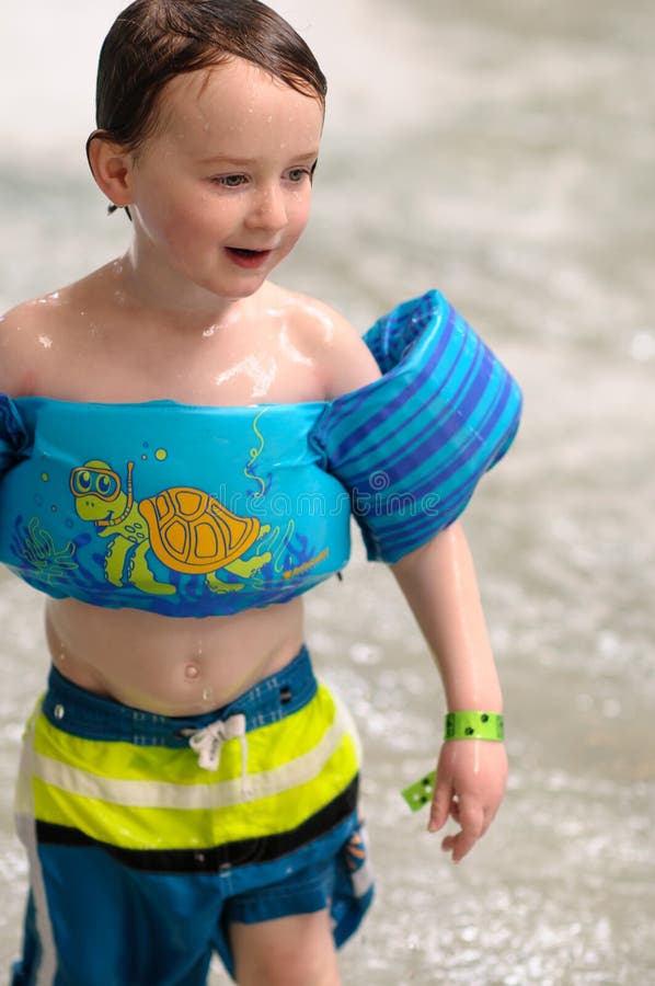 Little Boy Swimming in Indoor Pool Stock Photo - Image of caucasian ...