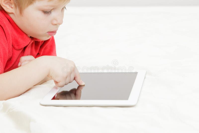 Little Boy with Tablet, Early Learning Stock Image - Image of lifestyle ...