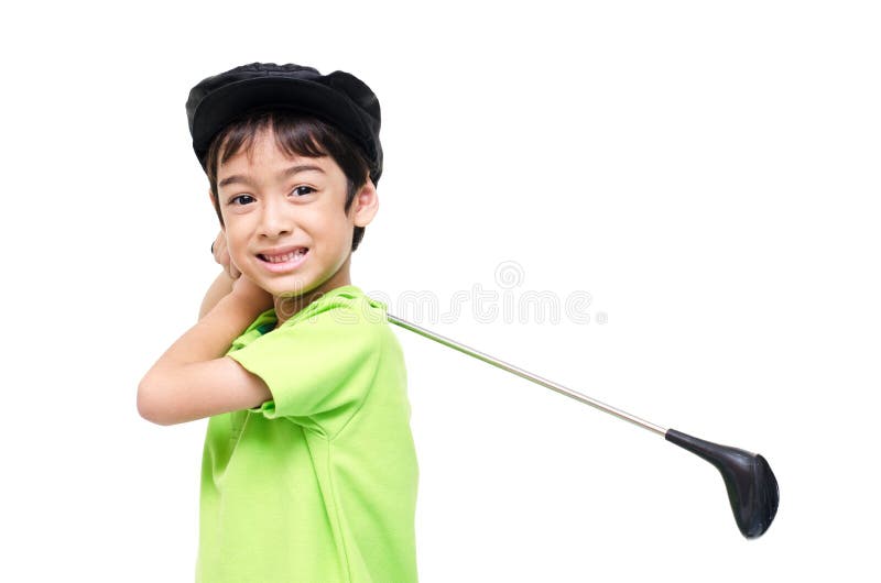 Little Boy Taking Golf Club Stock Photo - Image of asia, school: 45544756