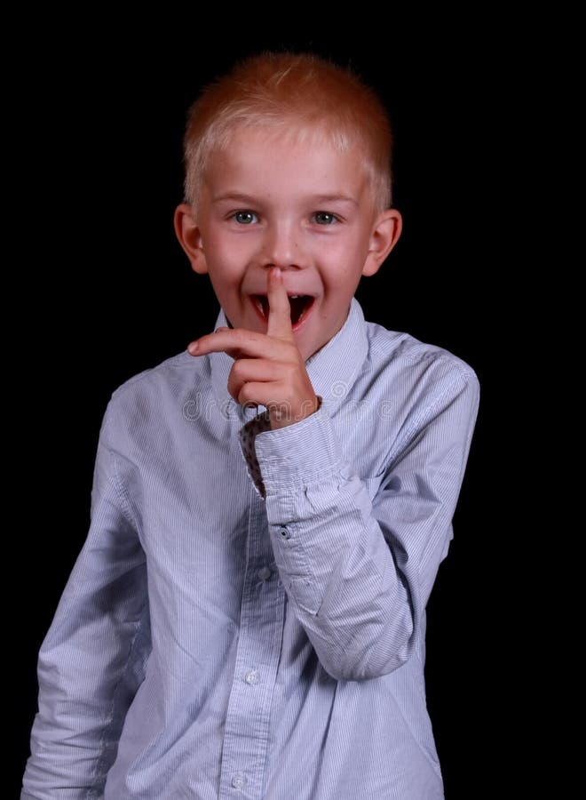 Little Boy Telling a Secret. Stock Image - Image of adorable, secret ...