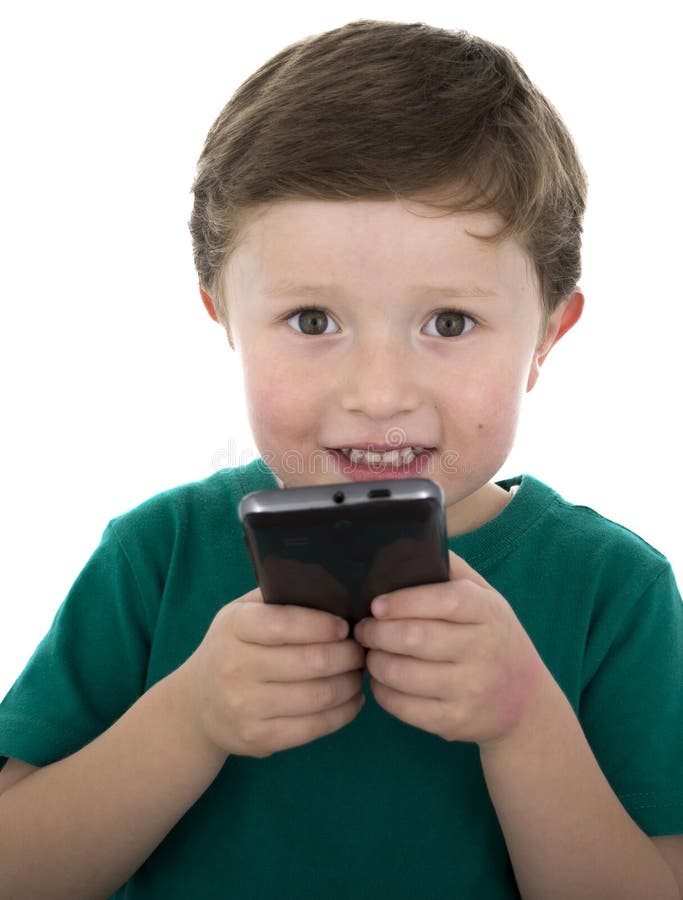 Little Boy Texting on the Phone. Stock Photo - Image of green, latin ...