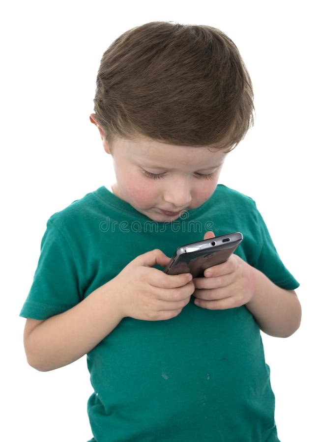 Little Boy Texting on the Phone. Stock Photo - Image of child, purity ...