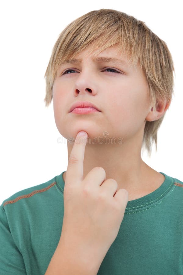 Confused child thinking stock image. Image of digitally - 32509741