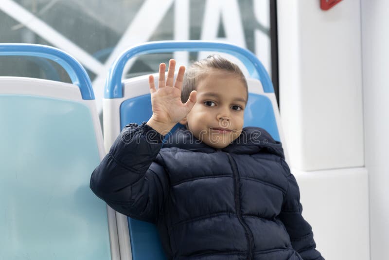 Little Boy is Traveling by Subway Stock Photo - Image of electric ...