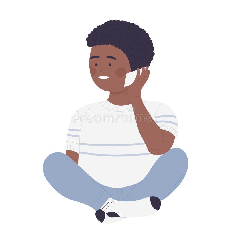 Boy Use Mobile Phone Stock Illustrations – 780 Boy Use Mobile Phone ...