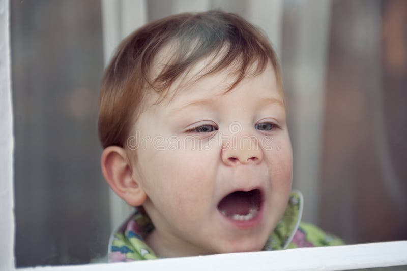 Toddler Face Against Glass Stock Photos - Free & Royalty-Free Stock ...