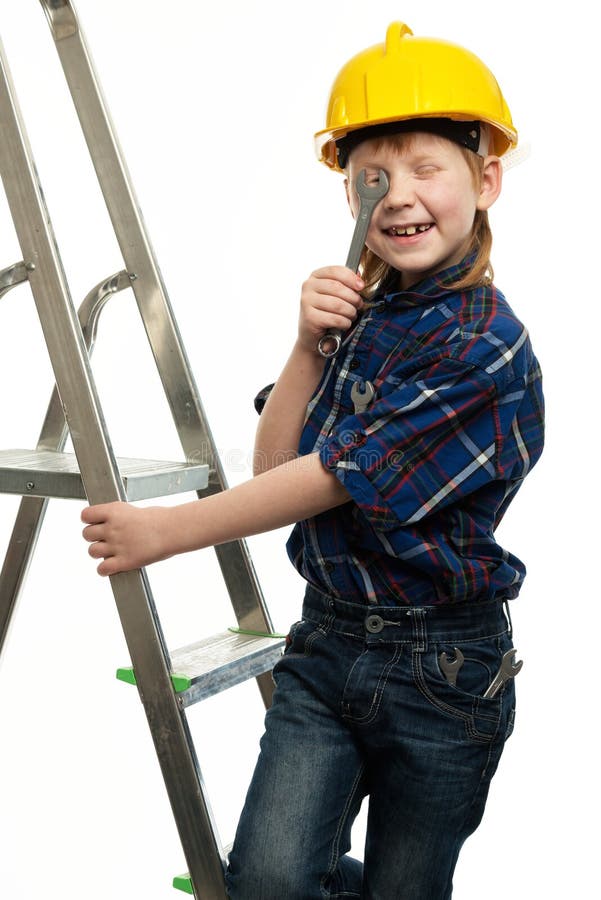 Little workman stock image. Image of helping, hand, little - 20998257