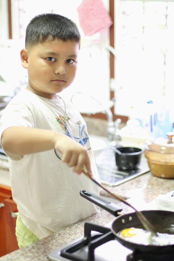 The Little Boys are Cooking Stock Photo - Image of bake, cake: 32326948