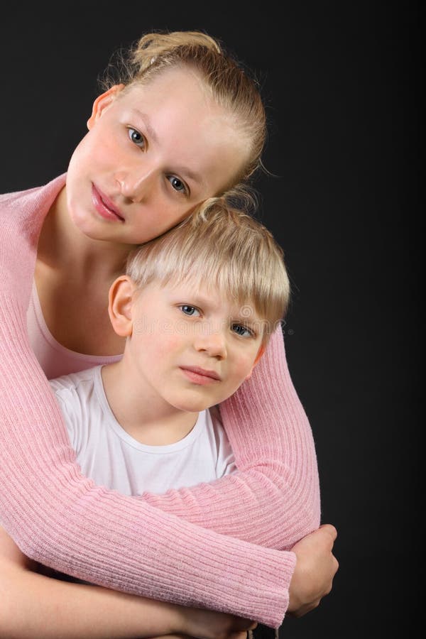 Brother with Sister Study Map on an Globe Stock Image - Image of ...