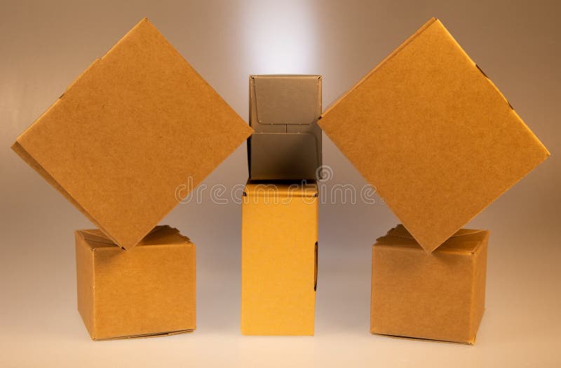 Little brown boxes stock photo. Image of symbol, group - 272162082