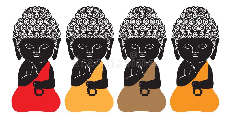 Little Buddha. stock vector. Illustration of religion - 101253231