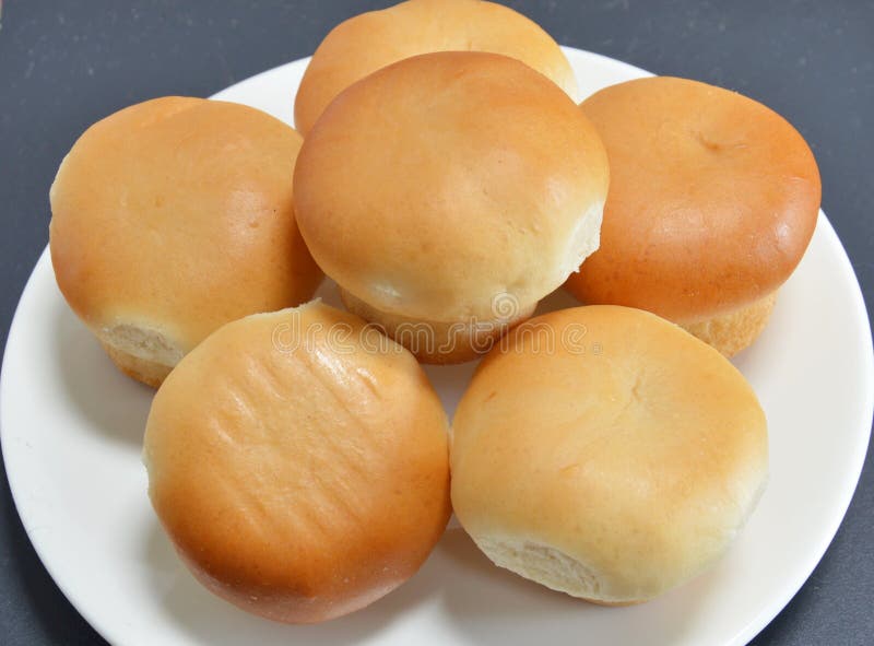 Little bun on dish stock photo. Image of mini, meal, dish - 59868470