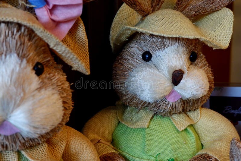 Little Bunny Doll at Easter. Stock Photo - Image of little, beautiful ...