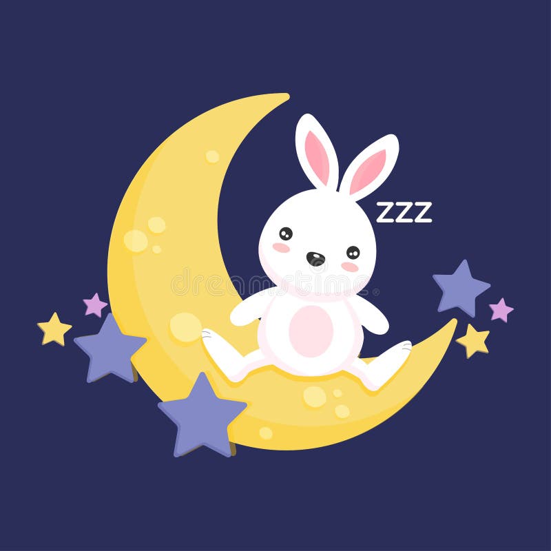 Bunny Sleeping Moon Stock Illustrations – 347 Bunny Sleeping Moon Stock ...