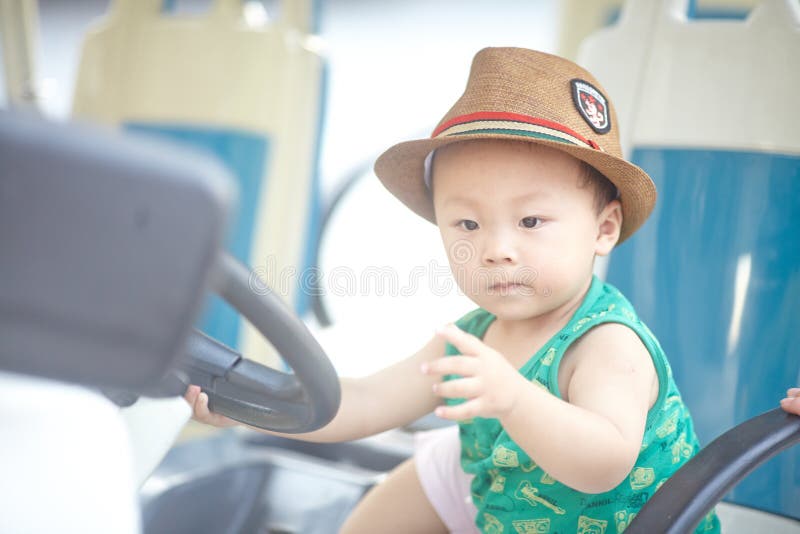 Little bus driver stock image. Image of drive, leisure - 56877325