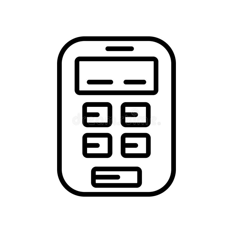 Little Calculator Icon Vector Isolated on White Background, Little ...