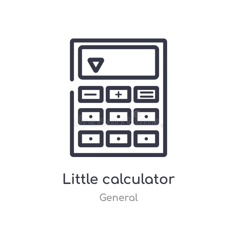 Little Calculator Icon on White Background. Simple Element Illustration ...