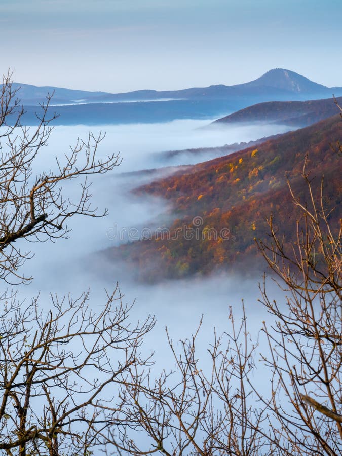 Little Carpatians Mountains Inversion Weather Stock Photo - Image of ...