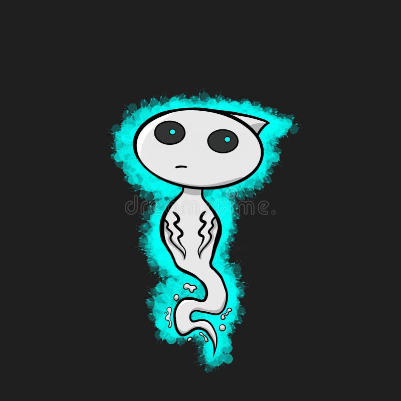 Little cartoon ghost stock illustration. Illustration of little - 220505629