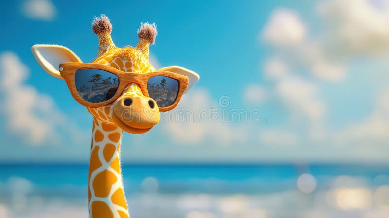 Little Cartoon Giraffe. Selective Focus Stock Image - Image of child ...