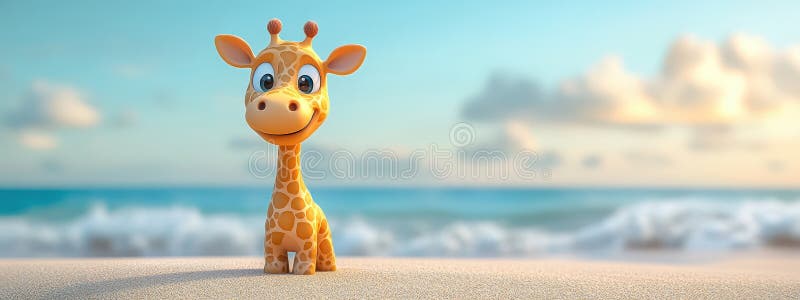 Little Cartoon Giraffe. Selective Focus Stock Photo - Image of giraffe ...