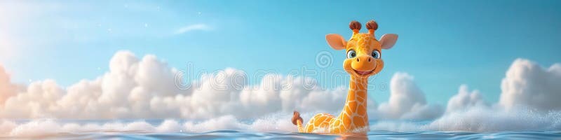 Little Cartoon Giraffe. Selective Focus Stock Image - Image of wildlife ...