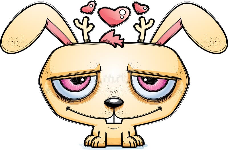 Little Cartoon Jackalope in Love Stock Vector - Illustration of ...