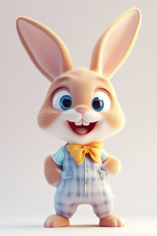 Little Cartoon Rabbit. Selective Focus Stock Image - Image of adorable ...