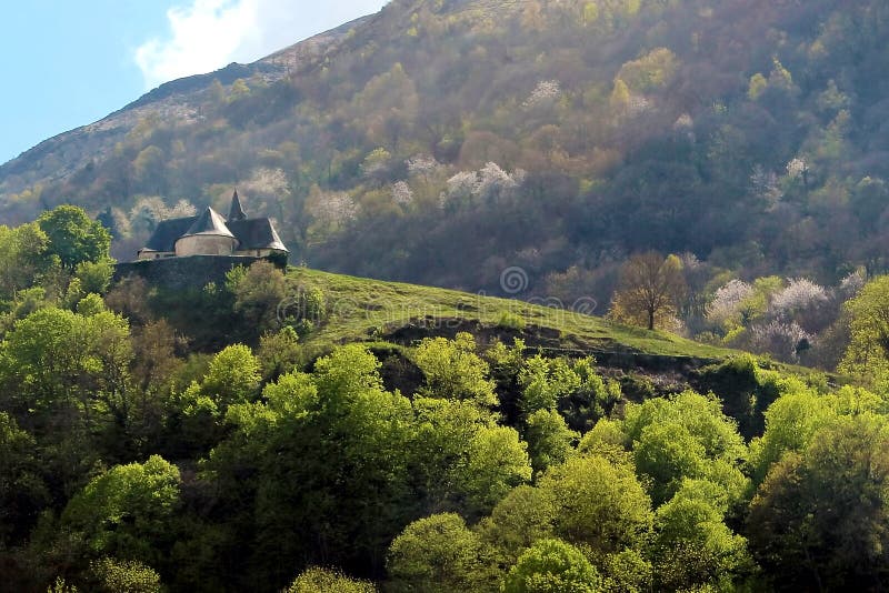 Little castle in mountains stock image. Image of castle - 32196995