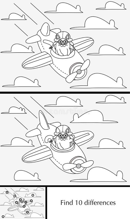 Spot Differences Airplane Stock Illustrations – 16 Spot Differences ...